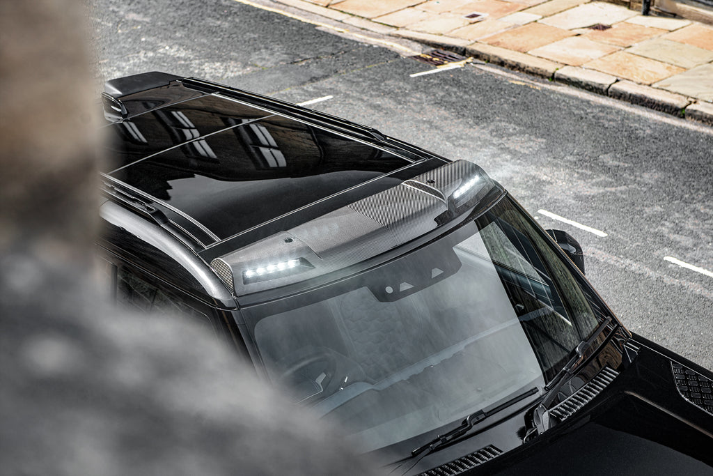 LAND ROVER DEFENDER (2020-PRESENT) EXPOSED CARBON FRONT ROOF SHIELD WI ...