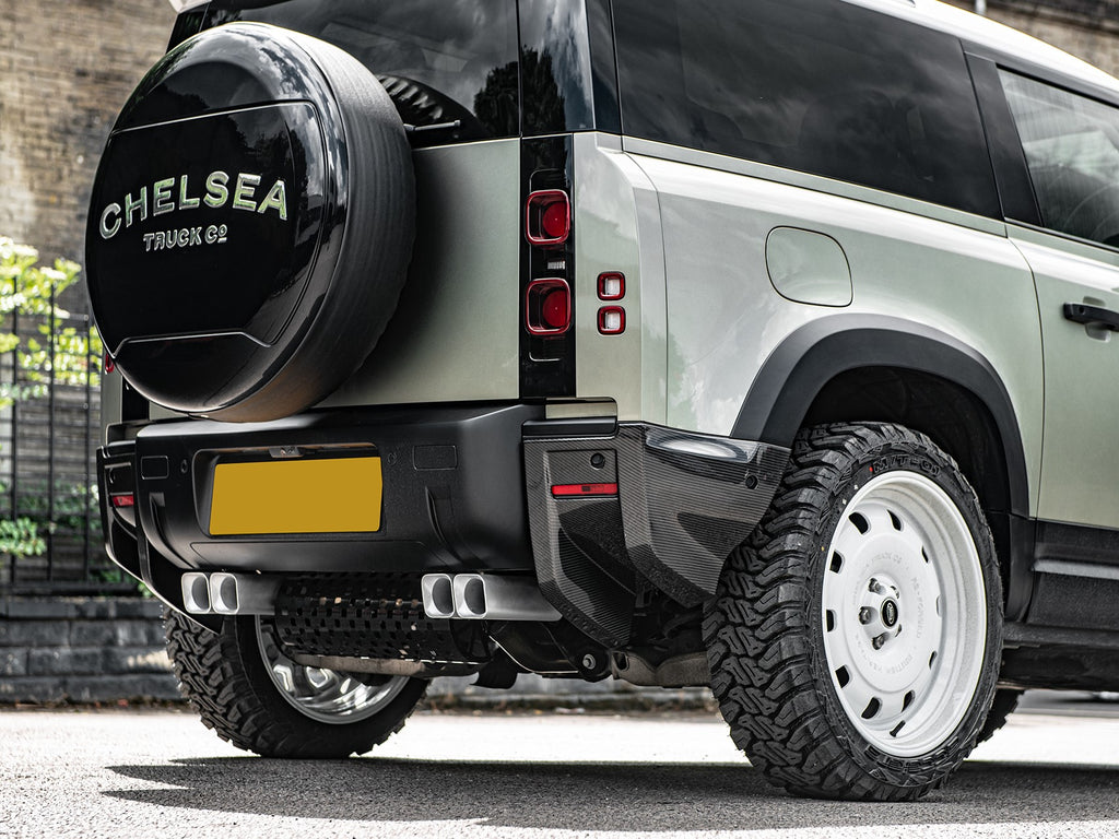 LAND ROVER DEFENDER (2020-PRESENT) EXPOSED CARBON REAR BUMPER SPATS ...