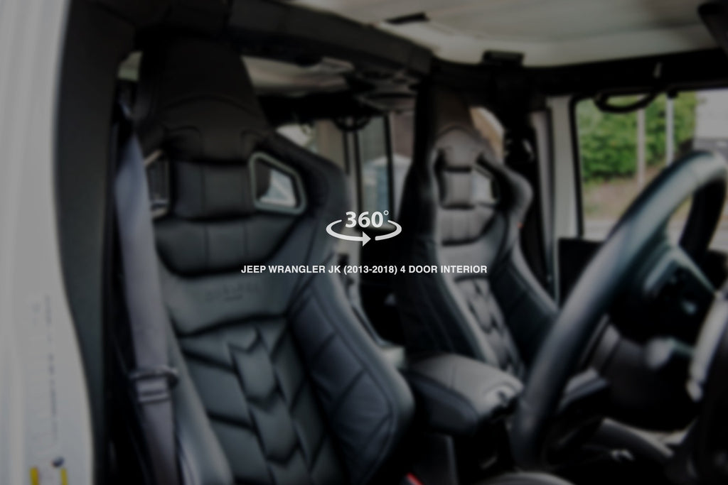 Jeep Wrangler JK (2013-2018) 4 Door Black Sports Interior 360 View ...