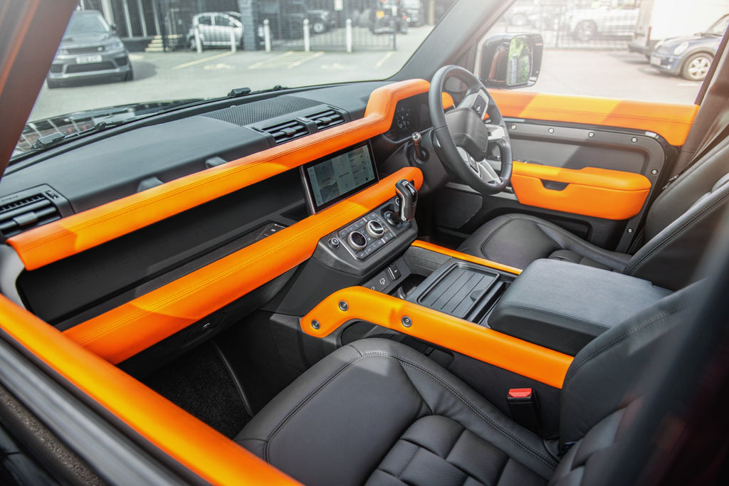 Defender 110 (2020-Present) | Orange & Black Leather Interior - Project ...