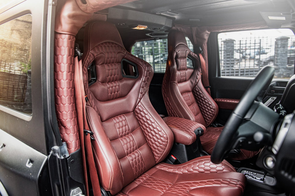 Jeep Wrangler JK 2 Door Black Hawk Leather Interior - Project Kahn