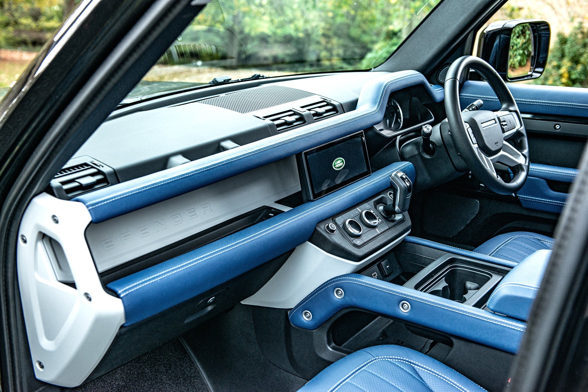 Blue Leather Interior - Land Rover Defender 110 | Crafted By Kahn ...