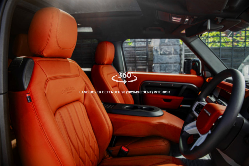 Defender 90 Comfort Leather Interior – Volcanic Orange | CTC - Project Kahn