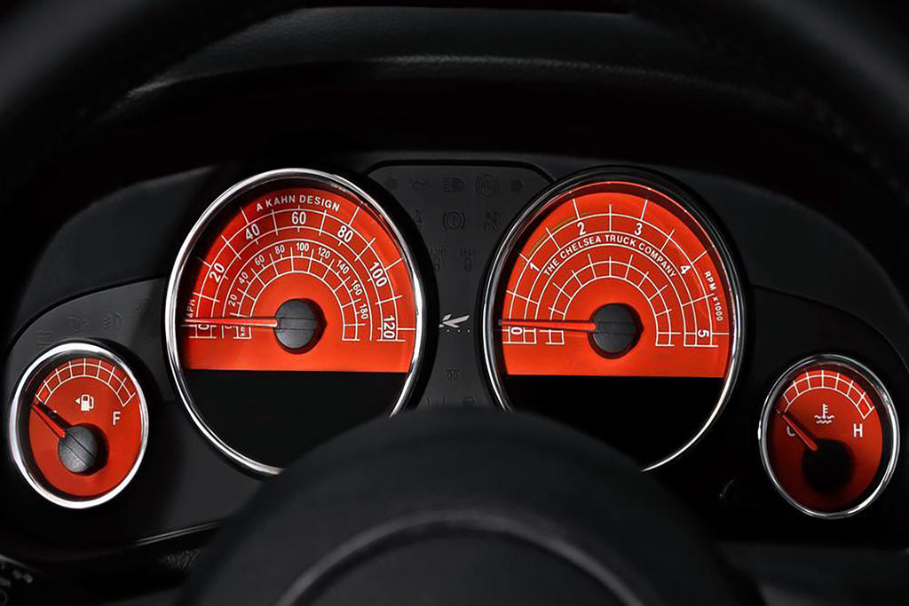 Jeep Wrangler JK (2007-2018) Speedo Dials in Red & White - Project Kahn