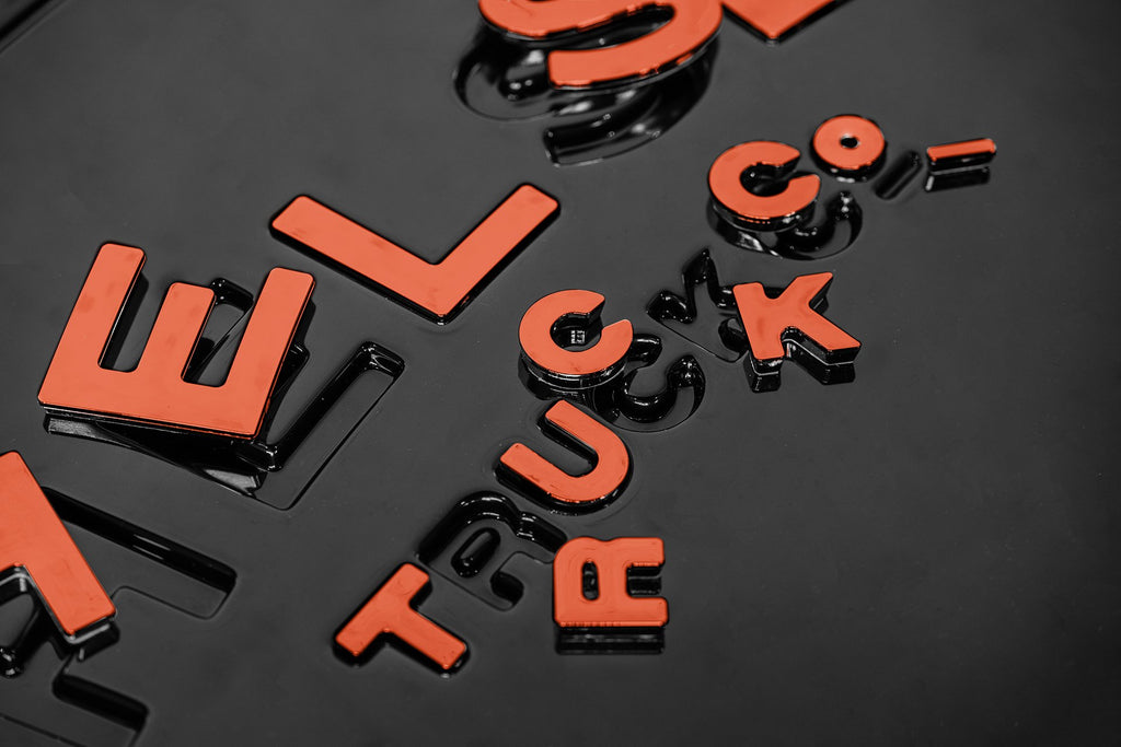 Chelsea Truck Company Hard Spare Wheel Cover Copper Letters - Project Kahn