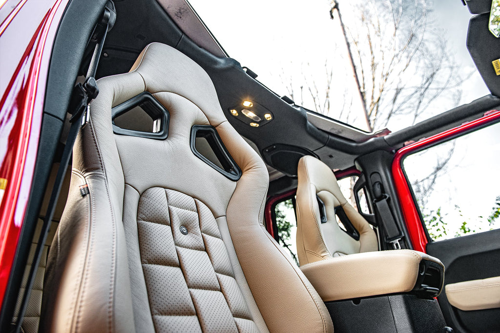 Jeep Wrangler JL 4 Door Leather Sports Interior In Cream - Project Kahn