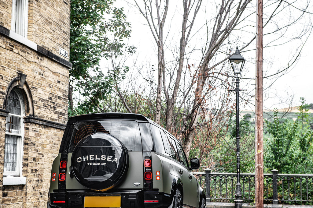 Green Exterior Of Land Rover Defender 110 - Tailored Conversions ...
