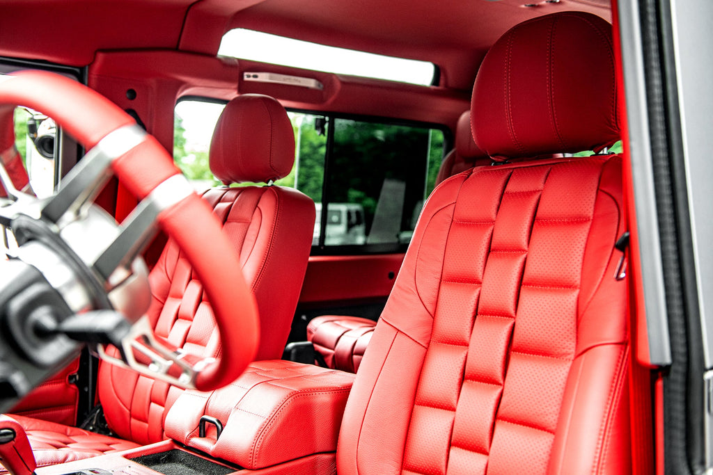 Classic Land Rover Defender 90 Leather Interior - Project Kahn